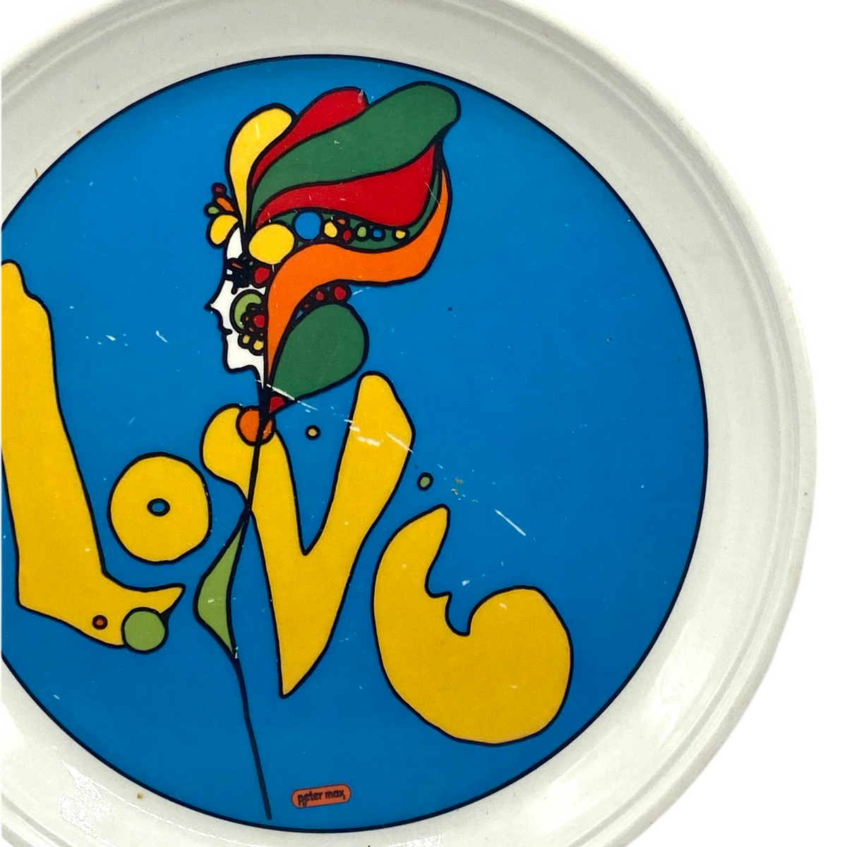 Peter Max - Vintage Love Ceramic Iroquois Plate – The Pegasus Shoppe